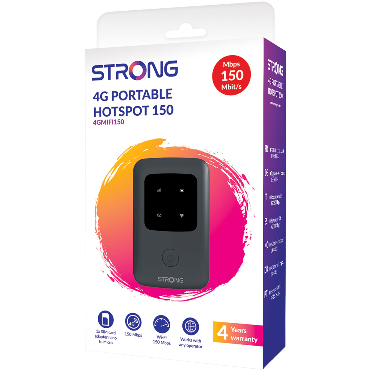 STRONG 4G router med modem MiFi Hotspot WiFi 150 Mbit/s